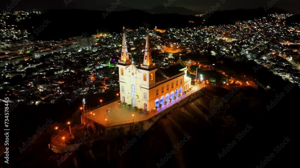 Famous Church At Rio De Janeiro Brazil. Church Downtown. Night Building ...