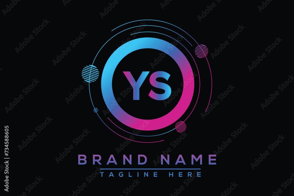 Letter YS Blue logo design. Vector logo design for business. Stock ...