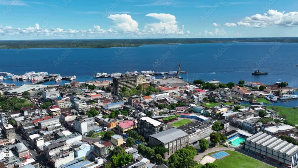 Historic Downtown At Manaus Amazonas Brazil. Cultural Heritage Iconic ... Historic Downtown At Manaus Amazonas Brazil. Cultural Heritage Iconic ...