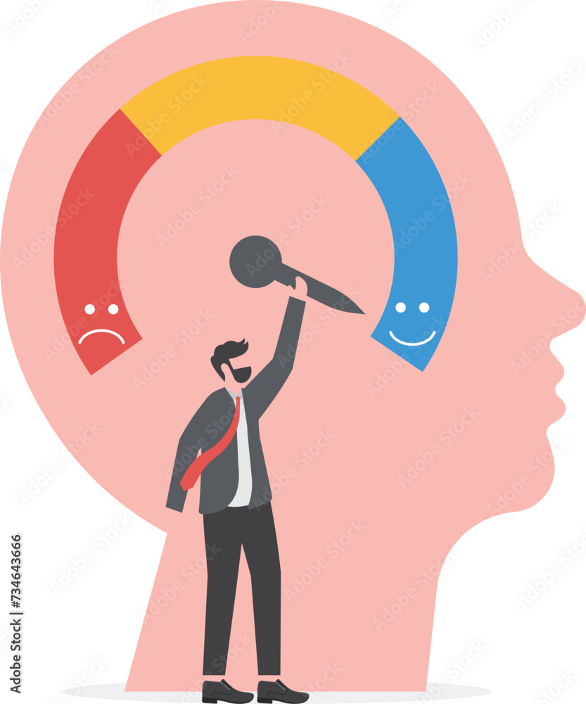 People are on the mood scale,Emotion overload, burnout and fatigue from ...