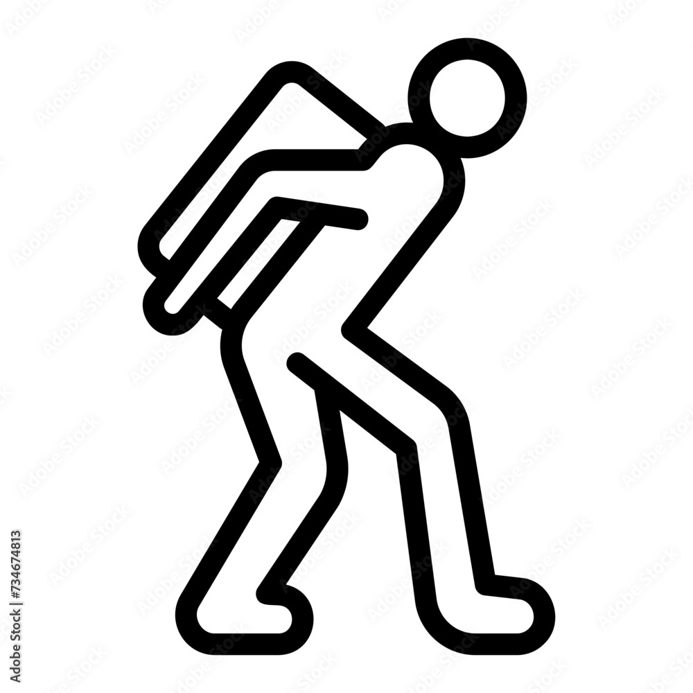 child labour outline icon Stock Vector | Adobe Stock