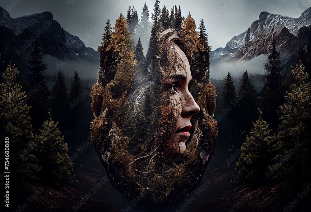 Visualizing mother nature and the spirit of the forest and creation of ...