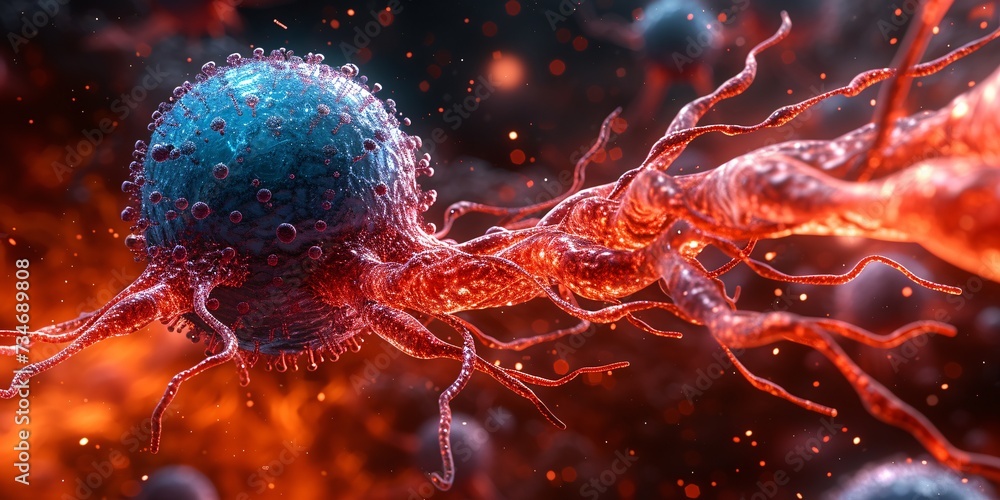 Glowing Virus: A Neon-Lit Pathway to the Future Generative AI Stock ...