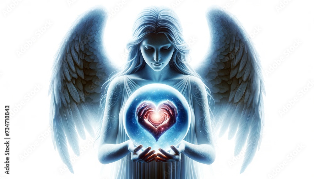 Spiritual Depth and Celestial Beauty: A Realistic Angel with a ...