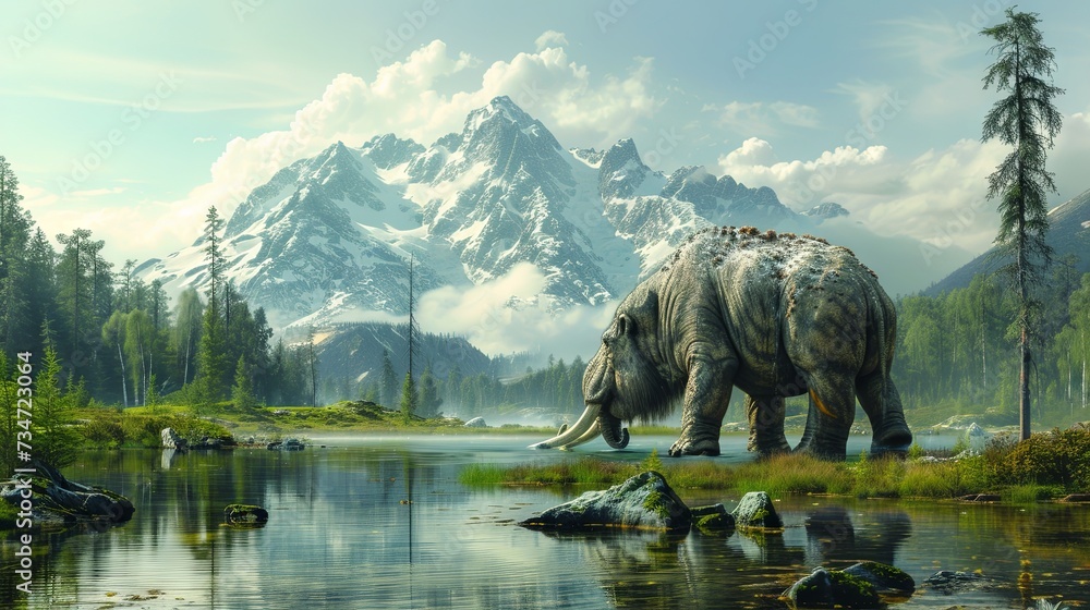 ice age, extinct animals, mammals. Stock Photo | Adobe Stock