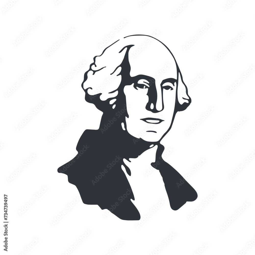 George Washington sign, George Washington vector, america president day ...