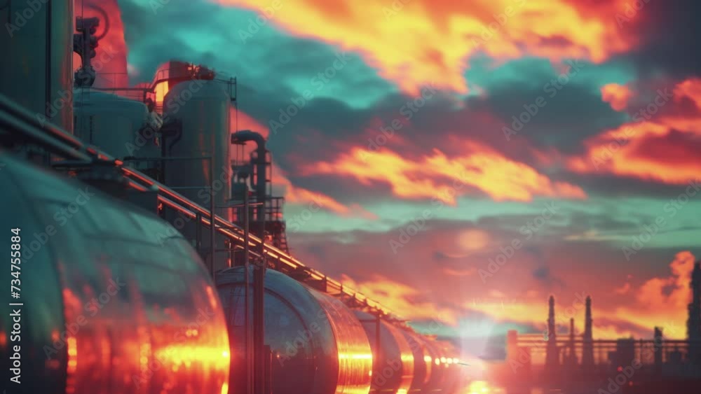 industrial backdrop featuring a massive H2 fuelindustrial backdrop ...