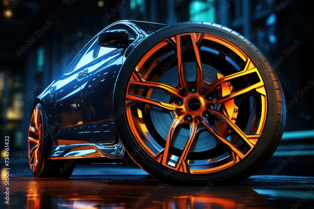 Neo color futuristic car image download, HD Futuristic Car Background ...