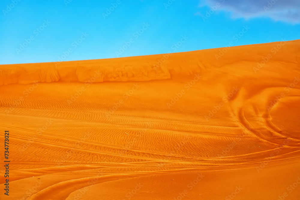 Hot deserts of southeastern part of the Arabian Peninsula. Orange ...