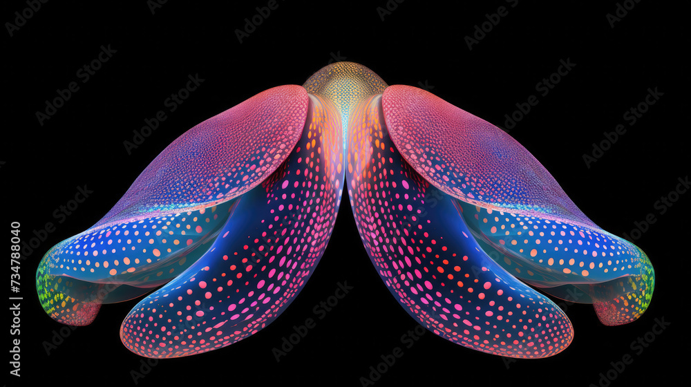 The colorful seashell of the turpin cuttlefish is made of thousands of ...