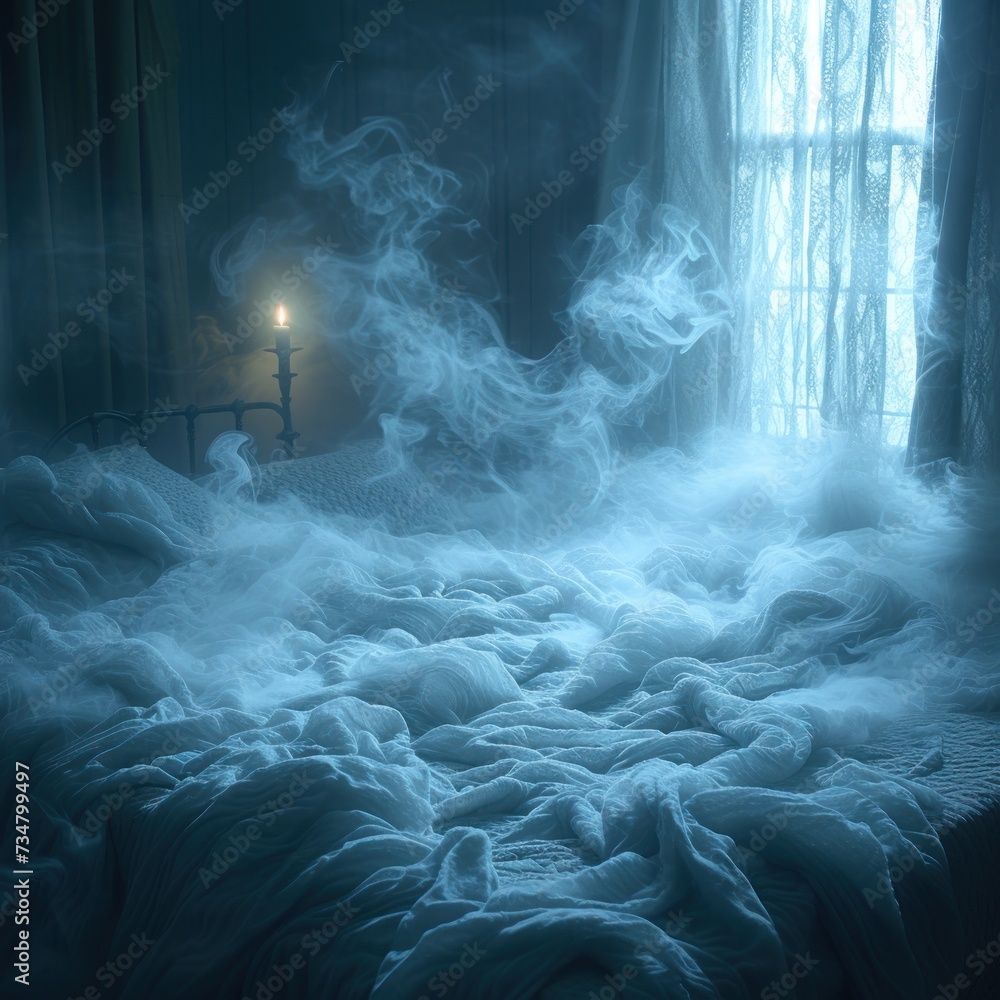 A ghost in bed that disturbs your sleep, a scary and terrifying ...