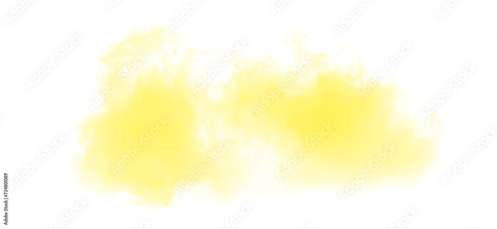 yellow smoke effect for decoration and covering on the transparent ...