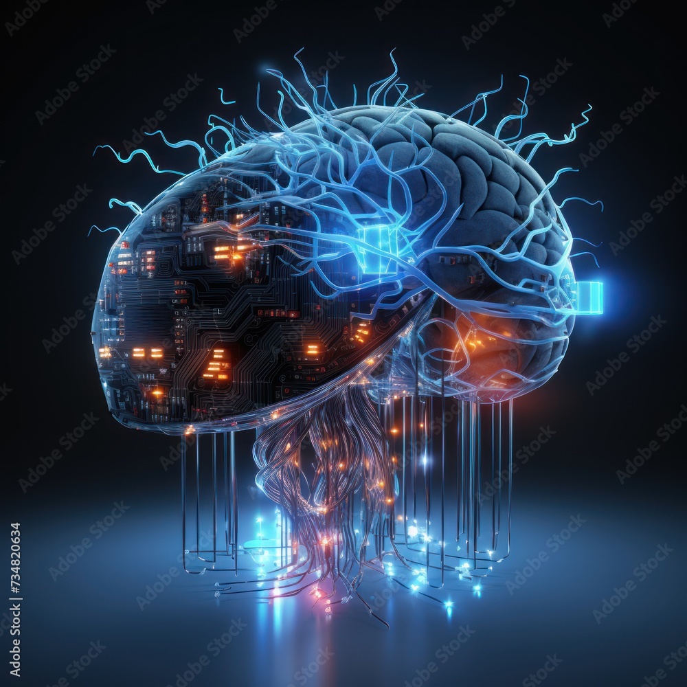 The technology simulates images of connectivity in the human brain with ...