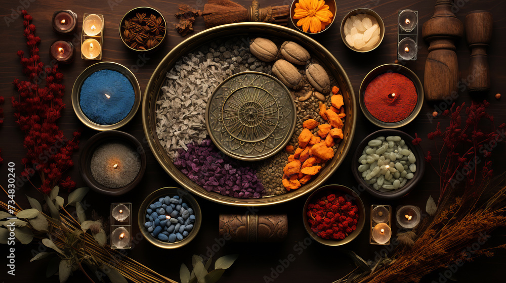 Spiritual Symbols Collage: Collage of symbols from different spiritual ...