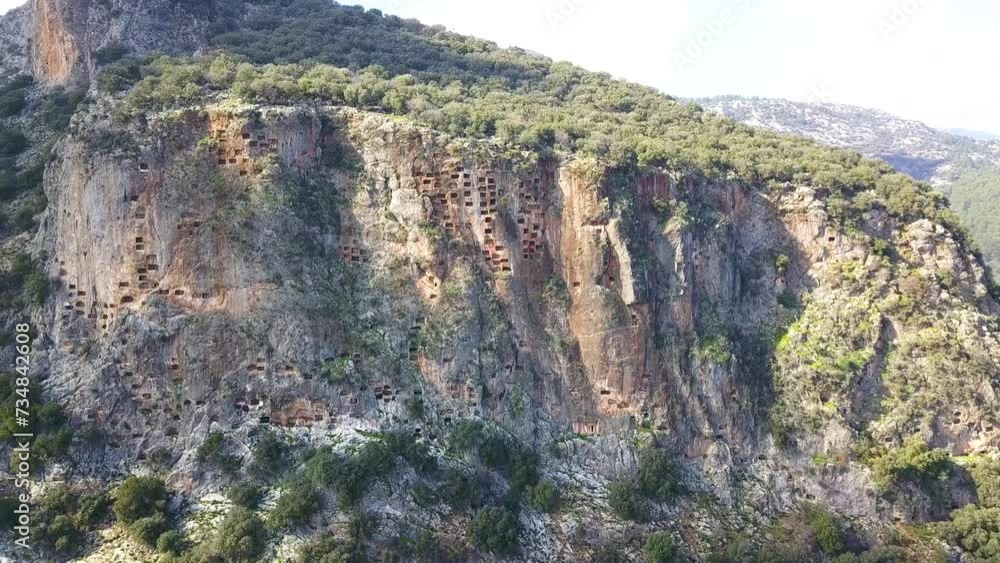 Discovering Pinara's Stunning Cliffside Tombs: A Mesmerizing Drone ...