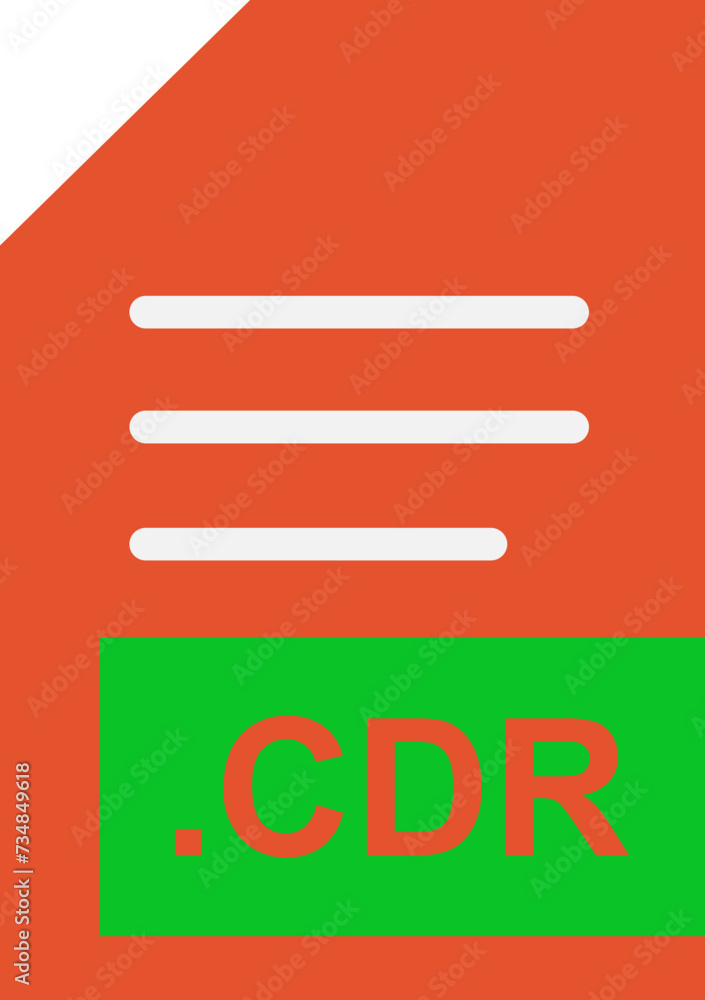 CDR File Extension Icon Curious Blue fill Stock Vector | Adobe Stock