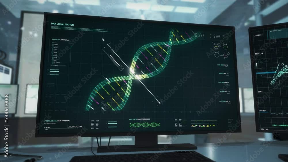Monitoring DNA Structure In Modern Biotechnology Laboratory. Innovative ...