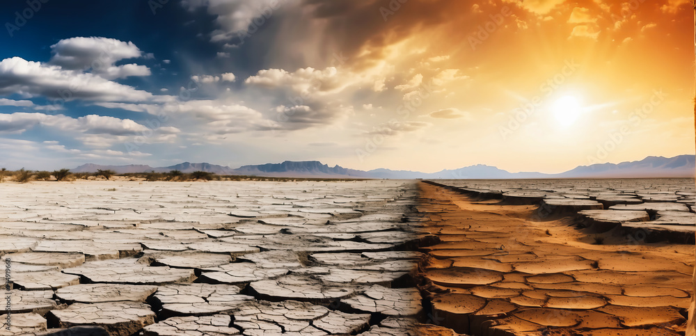 A powerful image depicting the impact of climate change on Earth's ...