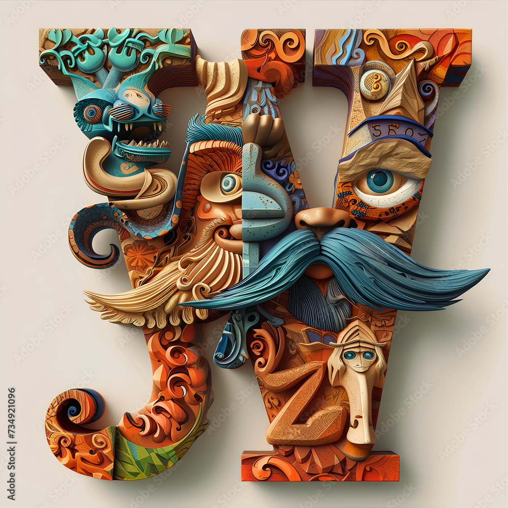 thai art, art illustrations of alphabet letters Stock Illustration ...