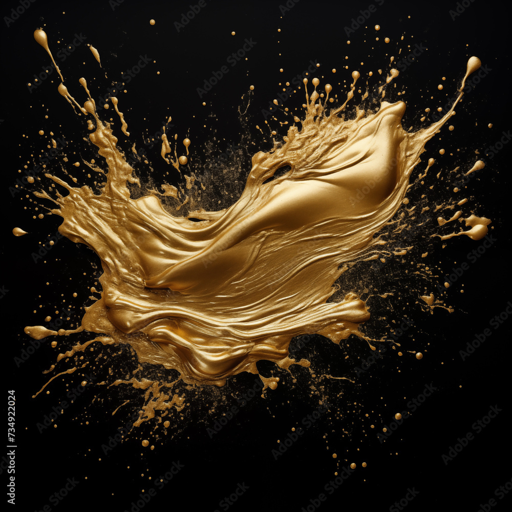 Illustration of gold glitter paint dripping from the top of the image ...