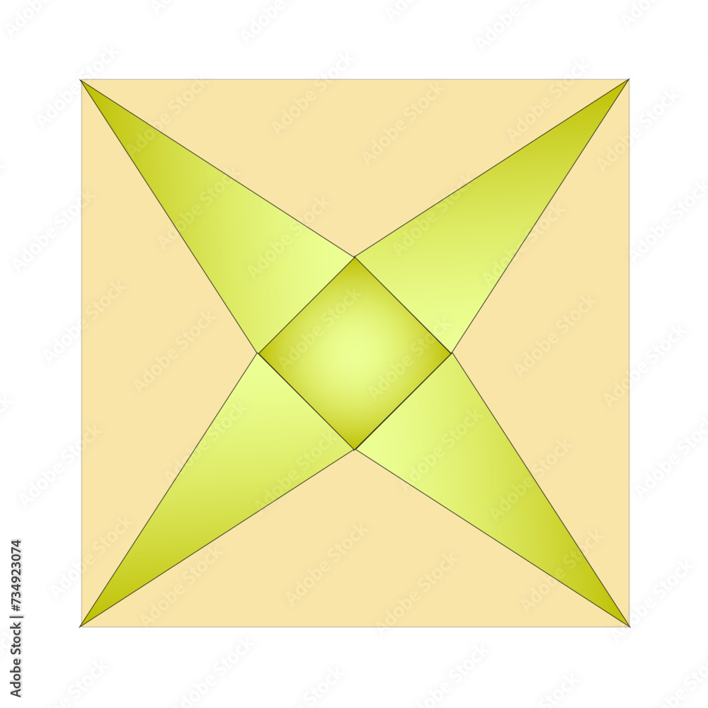 Carrelage jaune avec un triangle de couleur verte en dégradé, à chaque ... Carrelage jaune avec un triangle de couleur verte en dégradé, à chaque ...