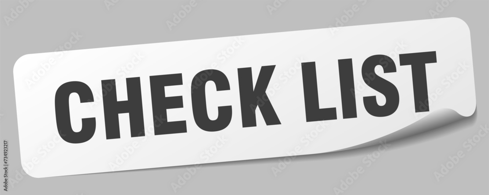check list sticker. check list label Stock Vector | Adobe Stock