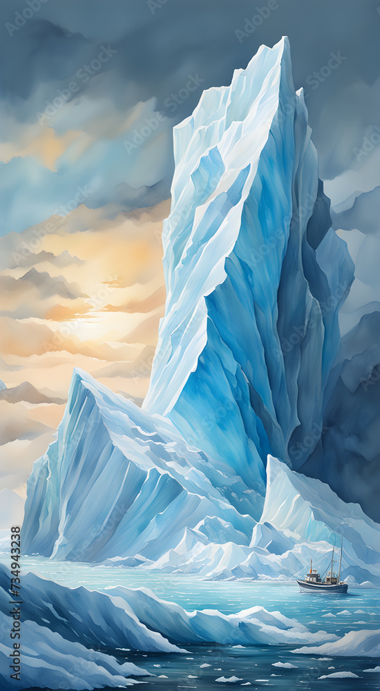 iceberg calving it is the breaking of ice chunks from a glacier ...