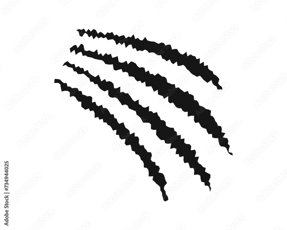 Scratch claw marks. Tiger, bear, wolf, panther, monster, dragon talons ...