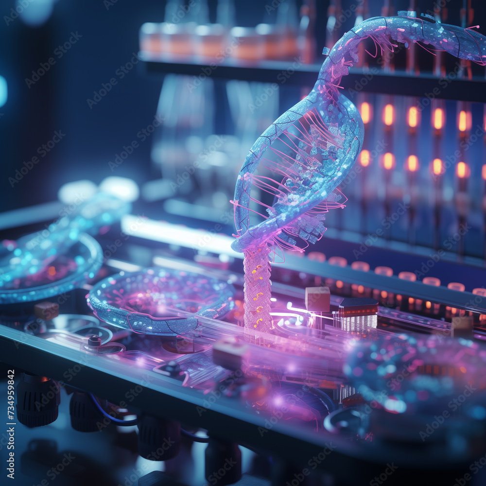 DNA model, genetic engineering Stock Photo | Adobe Stock