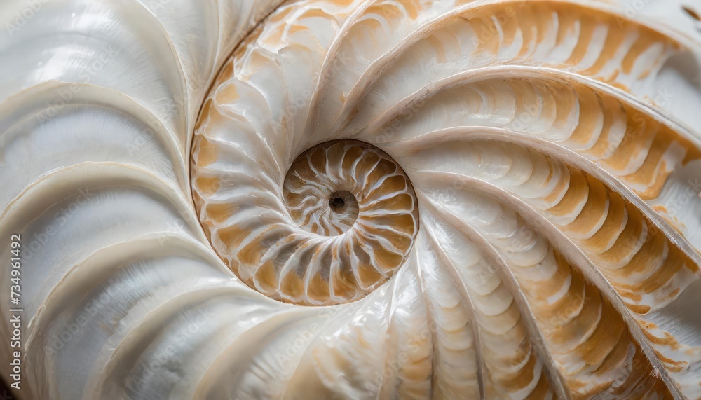 shell pearl spiral nautilus Fibonacci section spiral coral pearl symmetry half cross coral ...