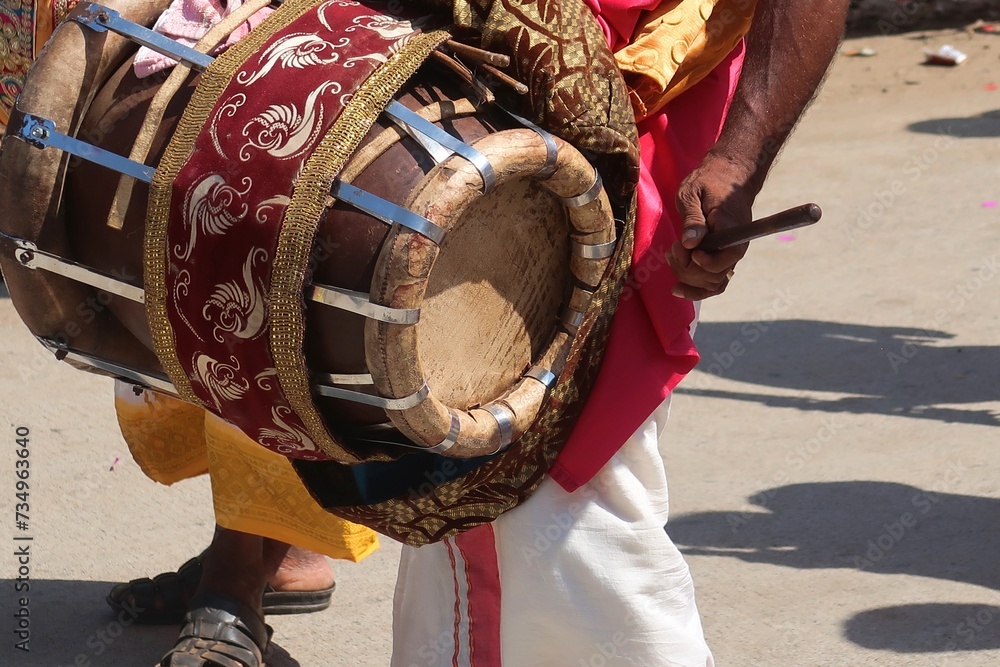 Tavil is a barrel-shaped percussion instrument from South India. It is ...