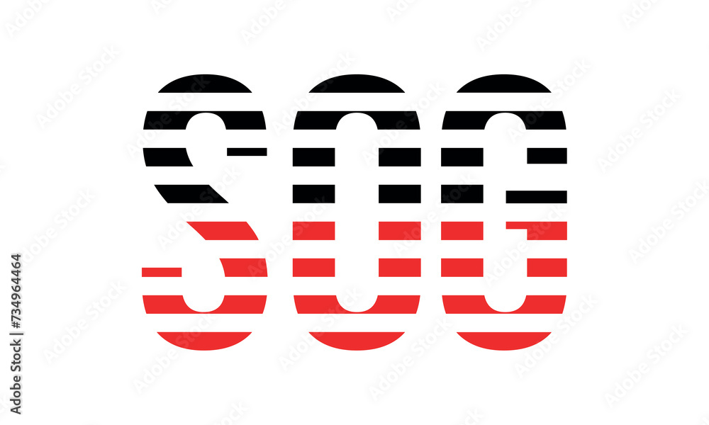 SOG three initial letter iconic line negative space minimal logo design ...