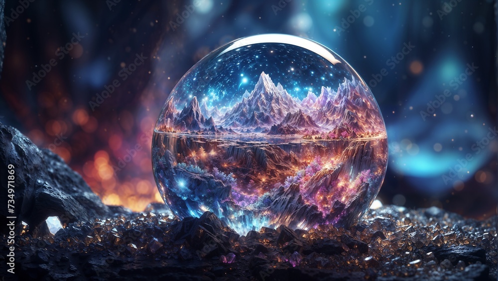 Photo & Art Print Highly detailed illustration of a hidden world inside ...