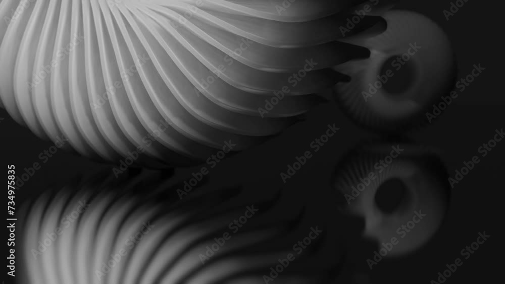 Seamless loop motion background 3d animation render of Abstract black ...