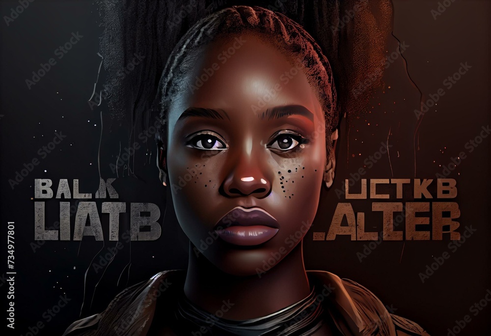 A Black Lives Matter (BLM) graphic illustration for use as poster to ...