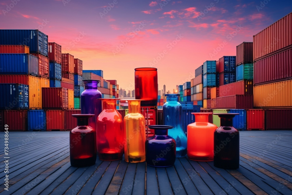 Container Citadel, Stacked like bricks, the containers form a ...