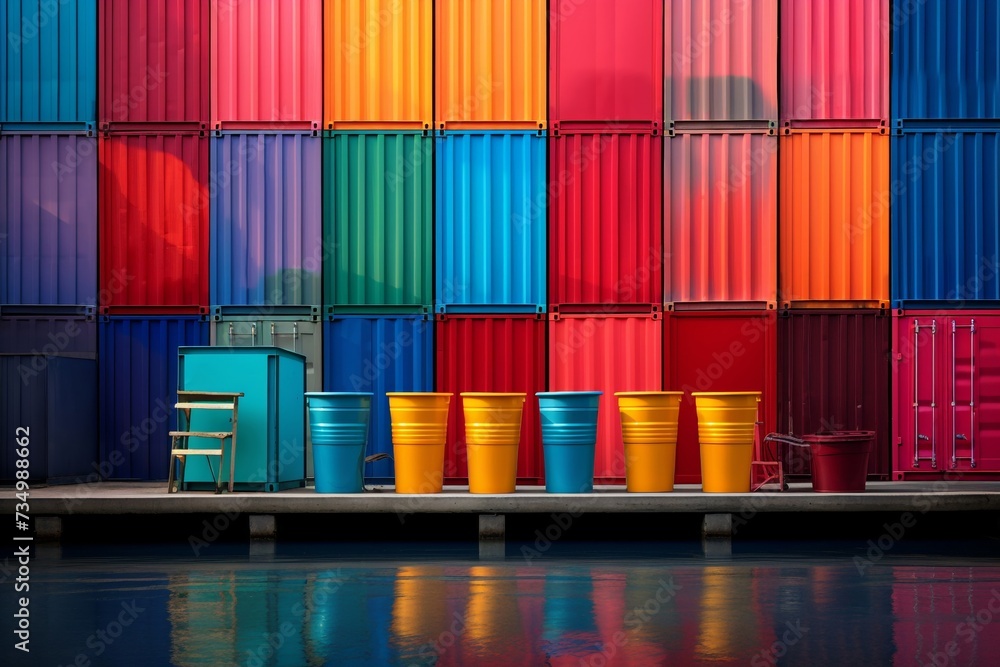 Container Citadel, Stacked like bricks, the containers form a ...