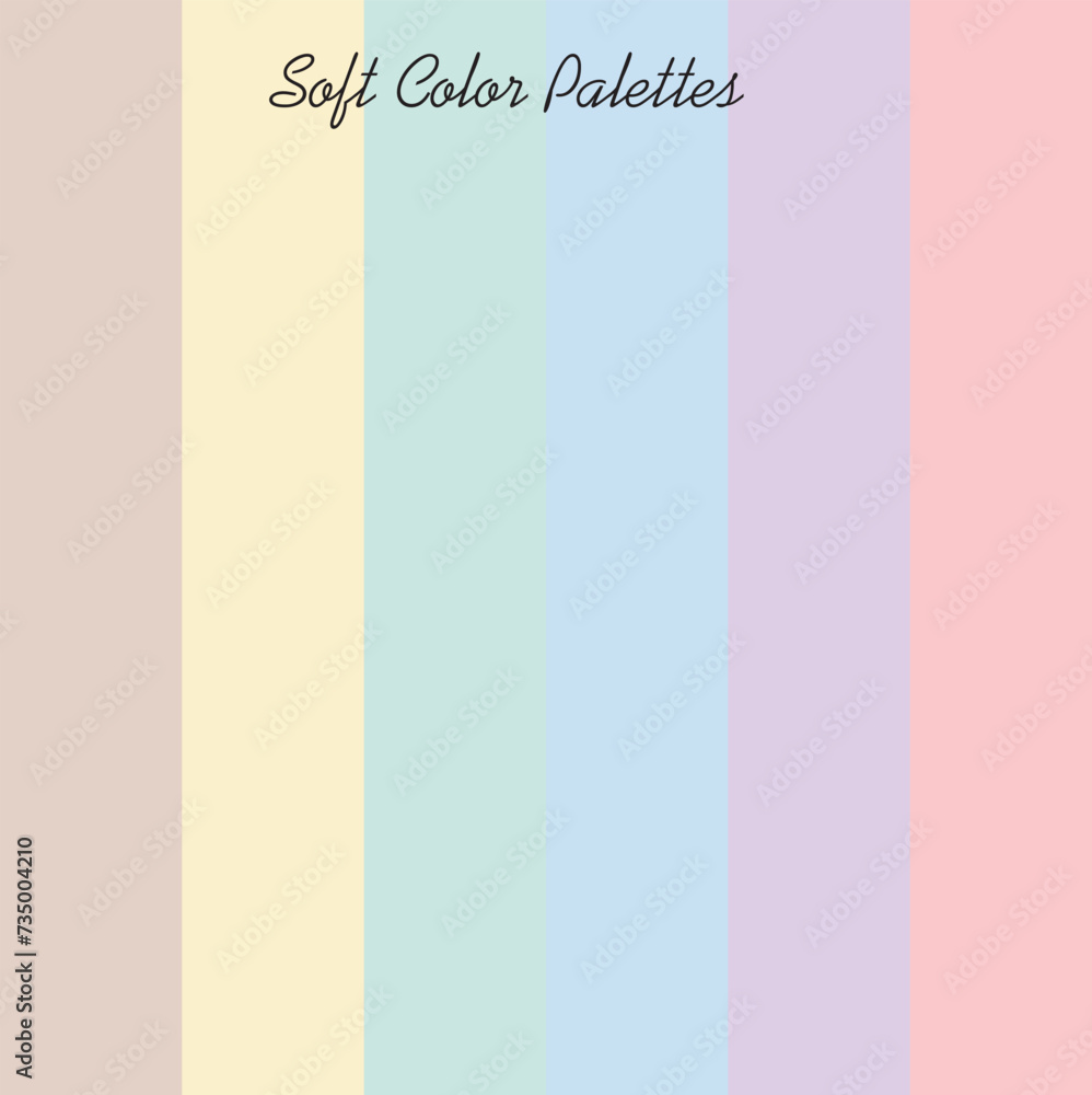 Soft Color Palette Abstract Color Palette Stock Vector | Adobe Stock