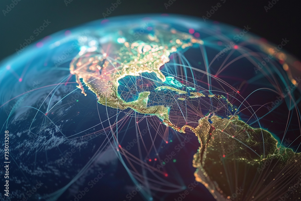 An aerial perspective of the Earth captured by satellite reveals more ...