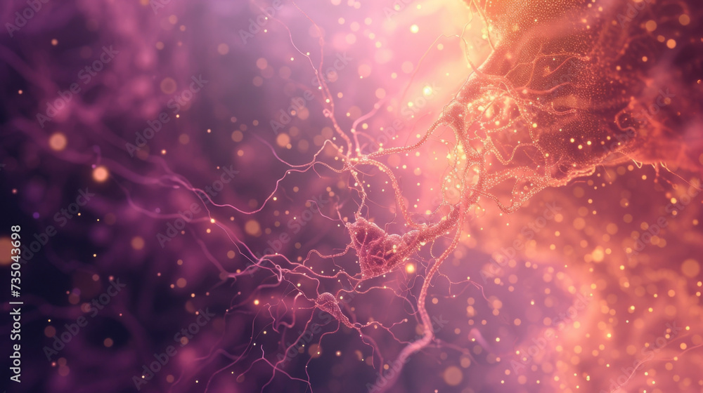 Ethereal tendrils of bacteria stretch out into the vast expanse ...