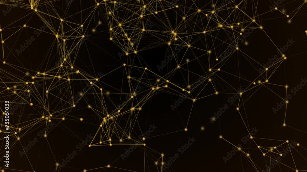 Vidéo Stock Luxury golden plexus background. Gold dust particles in the ...