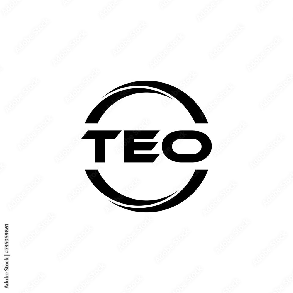 TEO letter logo design with white background in illustrator, cube logo ...