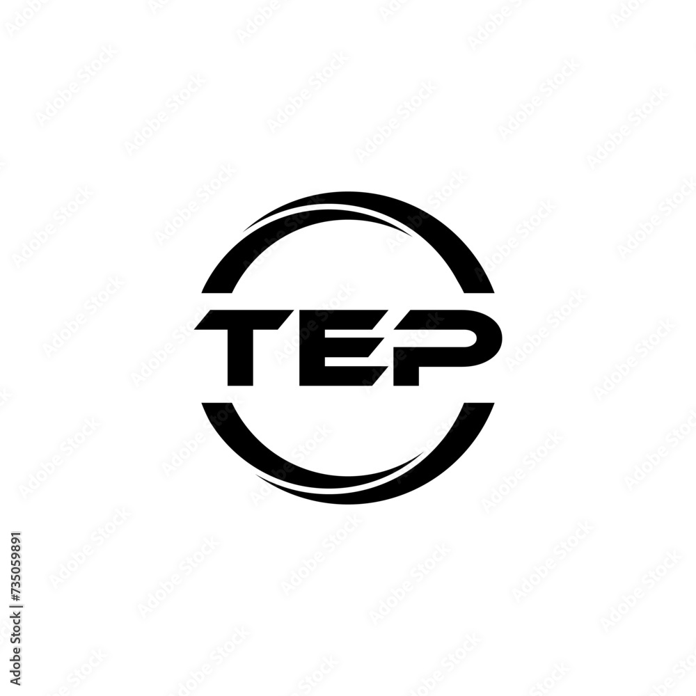 TEP letter logo design with white background in illustrator, cube logo ...