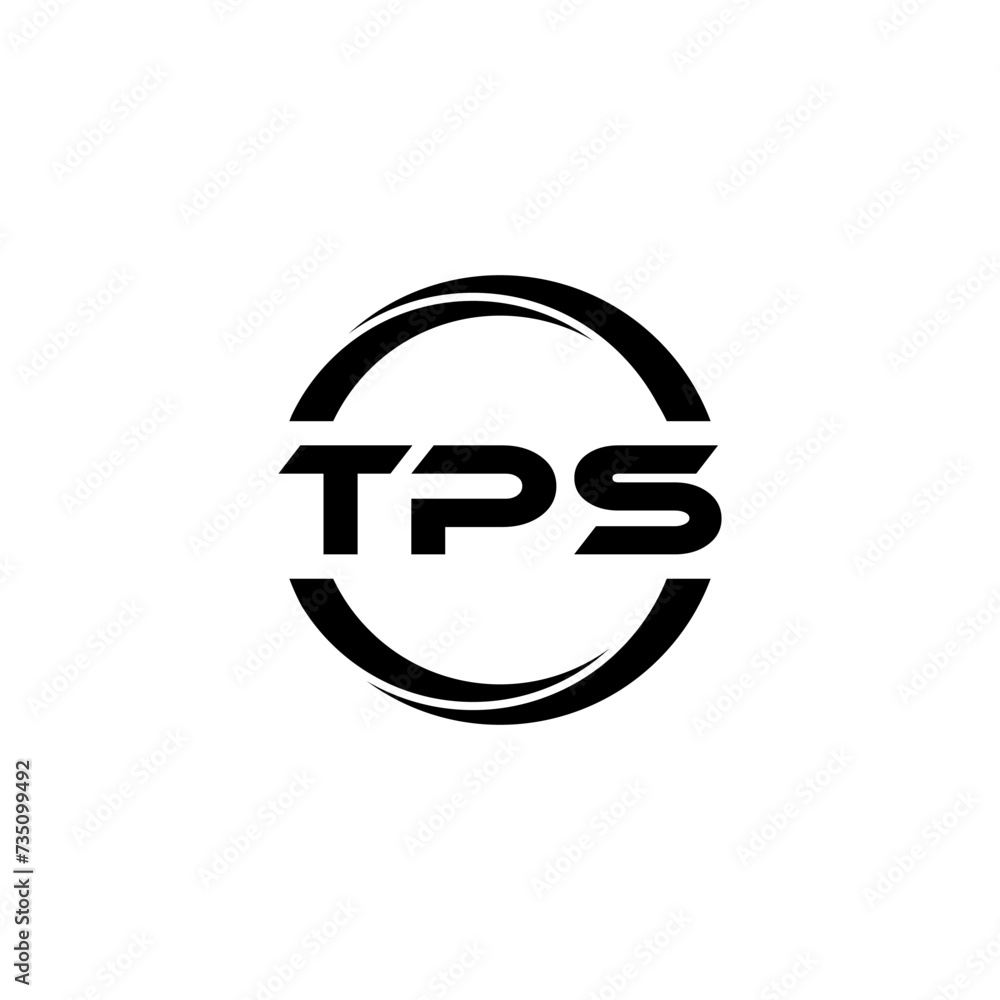 TPS letter logo design with white background in illustrator, cube logo ...