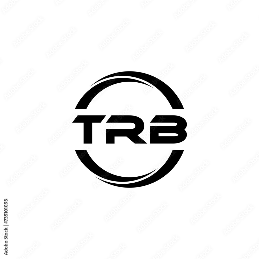 TRB letter logo design with white background in illustrator, cube logo ...