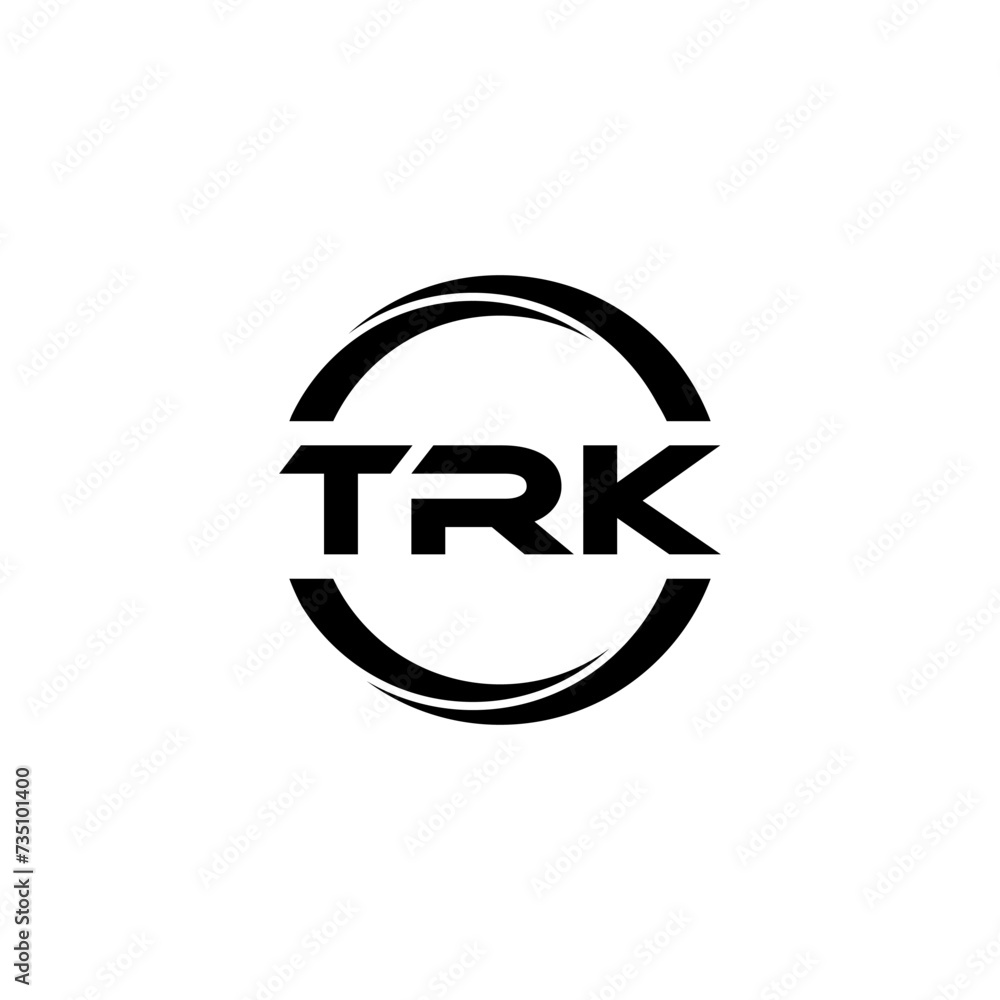 TRK letter logo design with white background in illustrator, cube logo ...
