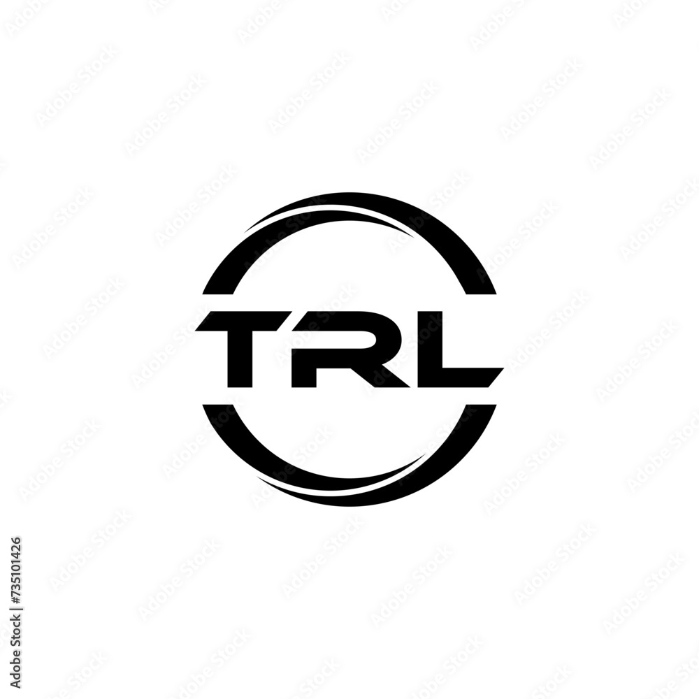 TRL letter logo design with white background in illustrator, cube logo ...