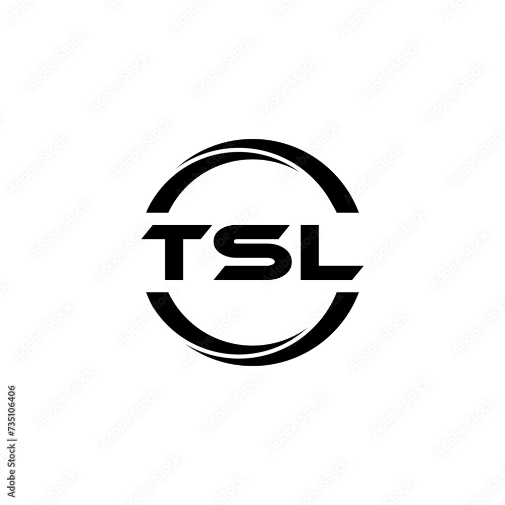TSL letter logo design with white background in illustrator, cube logo ...
