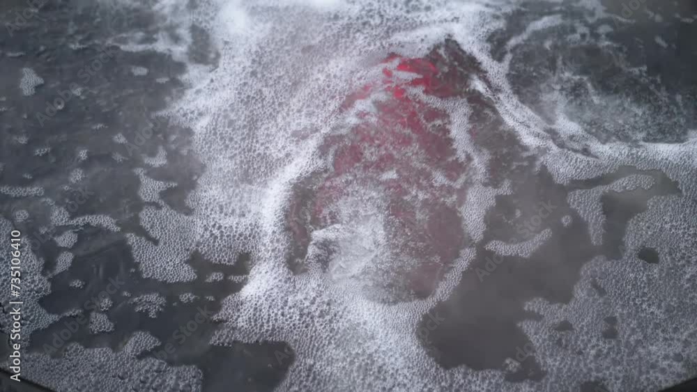 Empty Boiling Vat with Hot Water from Thermal Springs Outdoors ...