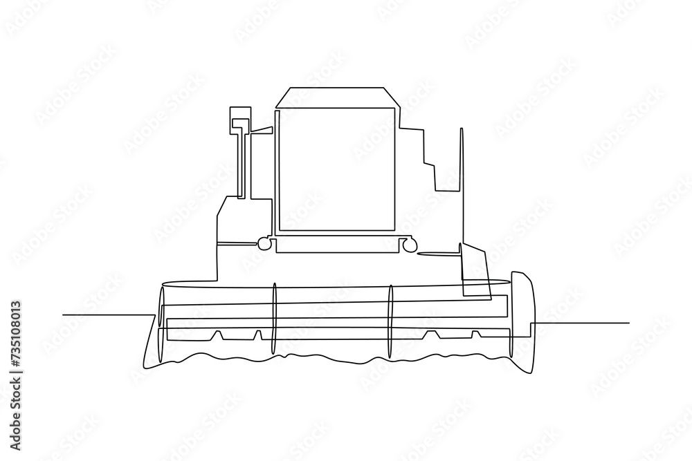 One continuous line drawing of Farmer activity. Agricultural concept ...